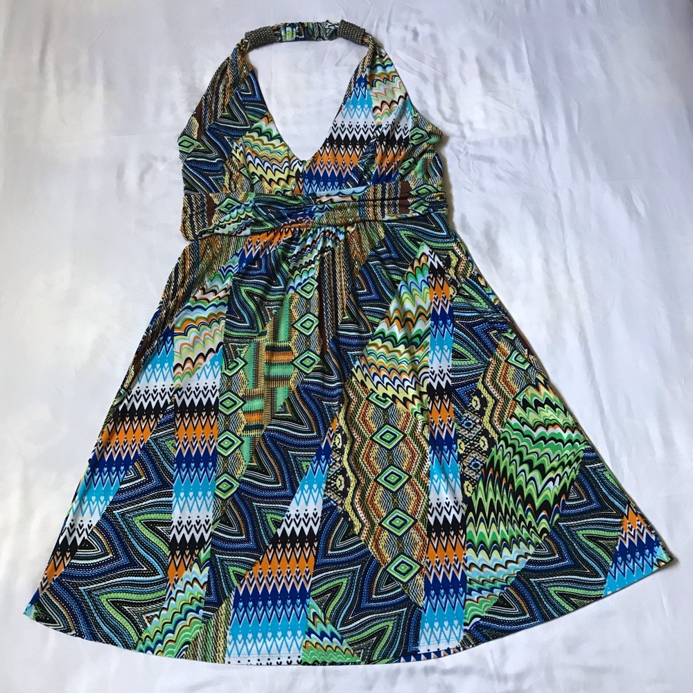 White Mark Couture Collection Halter Dress Size M - Gem